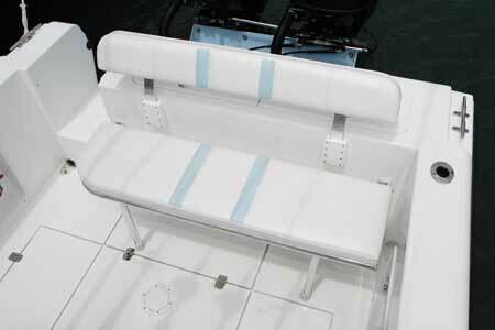 Folding Backrest Vertical Surface Mount by Birdsall Marine Design