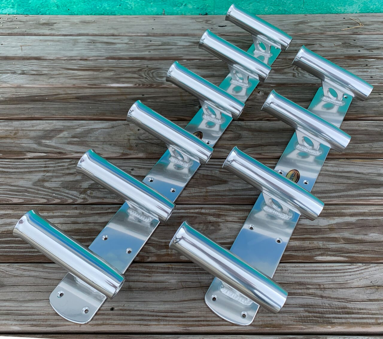 Transom Mount 6 Euro Rod Holder by Birdsall Marine Design